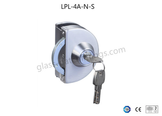 Single Opening Frameless Glass Door Patch Fittings Lock With Strike Plate