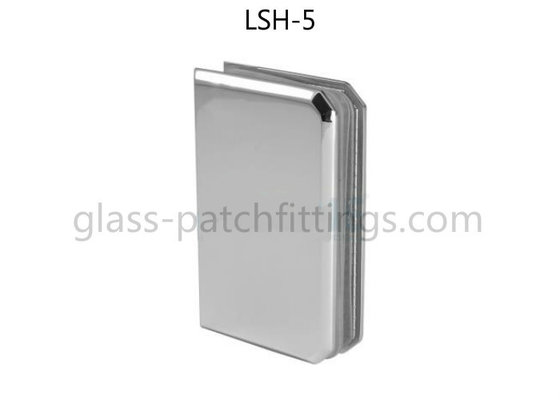 45kg Load Bearing Shower Door Hinges , Patch Fittings For Glass Doors Mirror Finish
