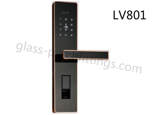 LCD Screen Door Lock With Fingerprint Reader , Fingerprint Keypad Lock 500 DPI Resolution Rate