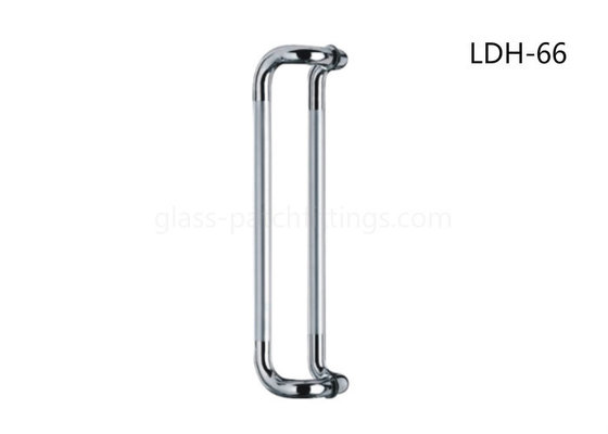 Polished Chrome Door Handles , Push Pull Door Hardware Better Screw Connection