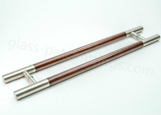 Customized Design Glass Door Handles With Middle Stainless Steel Pipe