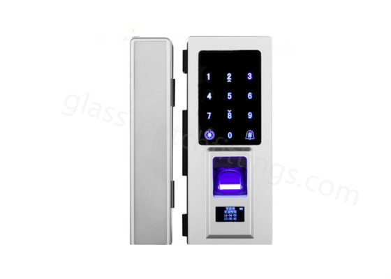 Biometric Glass Door Security Locks 360° Finger Point No Drilling Required