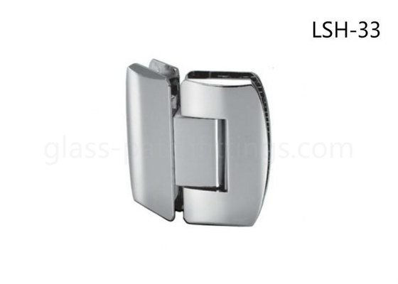 Frameless Glass Shower Door Hinges Silver Color 135 Degree Opening Angle