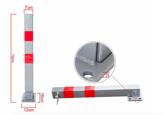 Foldable Parking Space Lock 160*100*5mm Base Size Anti Theft Position Lock