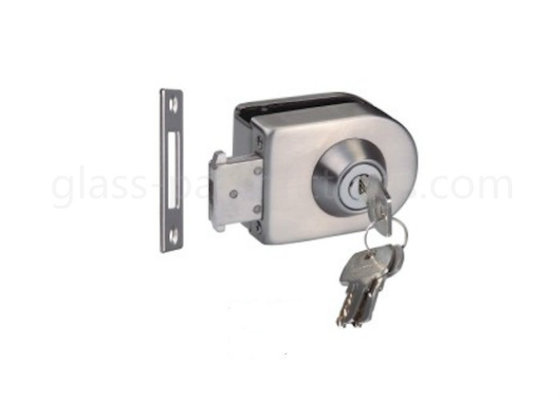 Stainless Steel 12mm One Sided Door Lock , Glass Door Clamp Swing Hinged