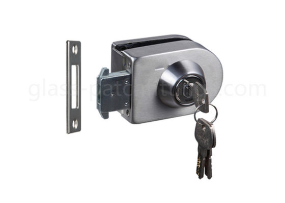 Stainless Steel 12mm One Sided Door Lock , Glass Door Clamp Swing Hinged