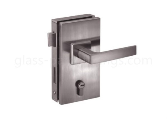 Lever Handle Type Glass Door Lock With Key To Key Cylinder - Computerised