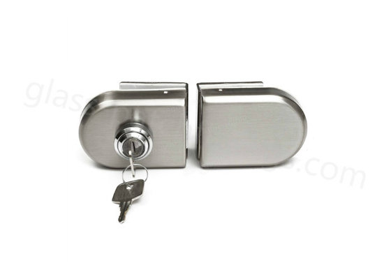 Double Centre Glass Door Lock PSS / SSS Surface Color Direct Installation Without Cutting Hole