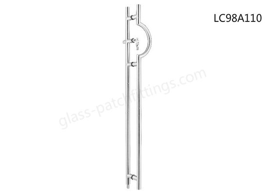 US Standard Glass Swing Door Stainless Steel Pull Handle With Lock Glass Door Handles