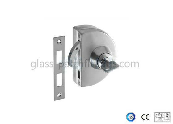 Single Opening Frameless Glass Door Patch Fittings Lock With Strike Plate