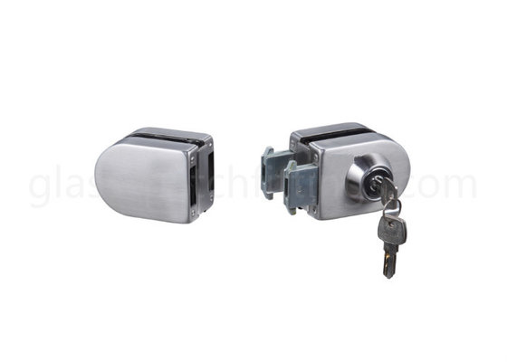 Tempered Aluminum Glass Door Lock Exquisite Craft 10mm - 12mm Glass Swing Sliding