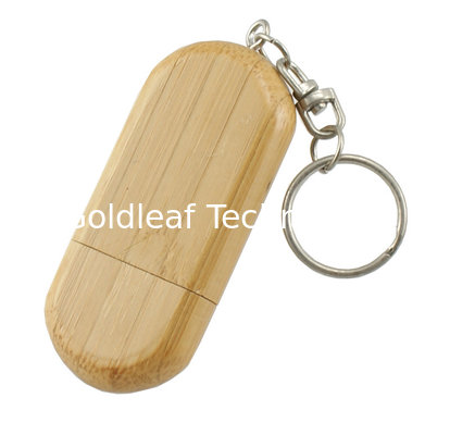 Hot selling bamboo USB drive with free keyring 32Gb best price