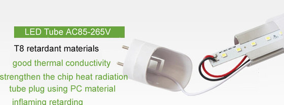 950LM Split Type T8 LED Tubes High Power Factor 600mm for OEM