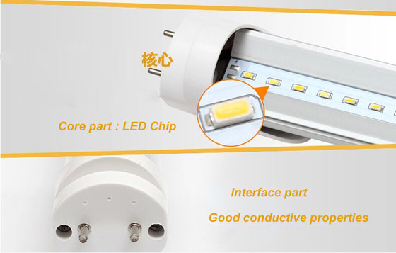 Energy Saving 4 Feet T8 LED Tube 20 Watts 95% Power Factor Low Power Consumption