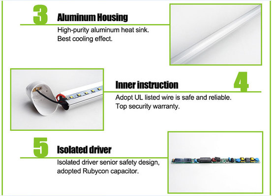 SMD 4Ft LED Tube 20W Epistar Chip Isolated Driver 2835 Indoor  Lamp