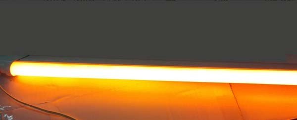 Yellow color T8 LED tube high lumen 1200mm 18W long lifetime with good driver