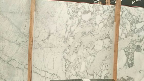 Arabescato Calacatta Marble Kitchen Countertops Customized Shape