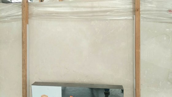 Seamless Honed Marble Slab Countertops , White Marble Kitchen Worktop