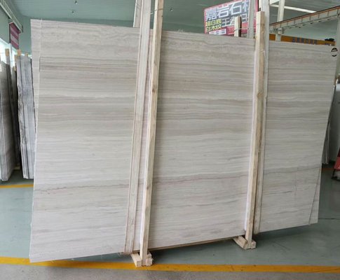 Indoor Wooden White Marble Stone With Bevelled Edge Finished