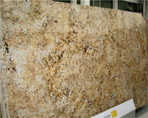 Brazil Gold Granite Tile Countertop / Granite Slabs For Kitchen Countertops
