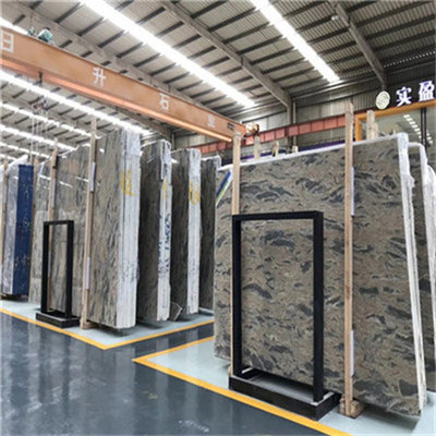 Blue Apollo Gold Polished Marble Slabs Low Radiation Stone Material