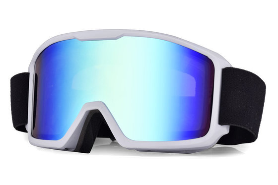 Good fucntion REVO red coating lens ski goggles for cloudy conditions, frame snow goggles with customized strap logo