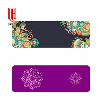 Suede yoga mat rubber flannel printed yoga mat