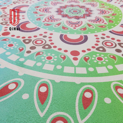 Suede yoga mat rubber flannel printed yoga mat