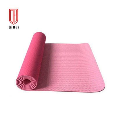 PU Surface 6mm Yoga Mat For Gym , Custom Color Sticky Non Toxic Yoga Mat