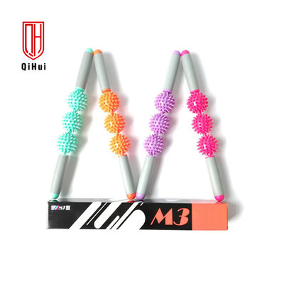 Fitness Tool Foam Hand Held Muscle Roller , Yoga Muscle Massage Roller Stick