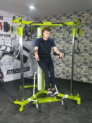 Mechanical Multi Functional Trainer Machine , Stable Home Sports Equipment
