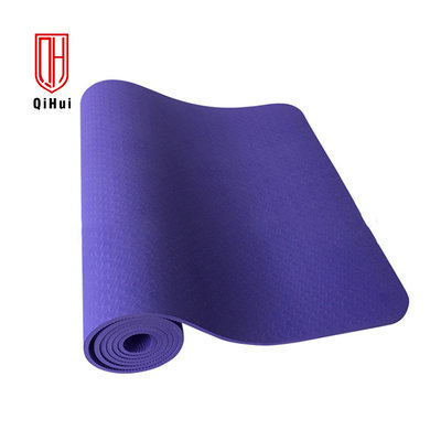 Solid Color Non Slip Yoga Mat , 183 * 61cm Lightweight Travel Yoga Mat