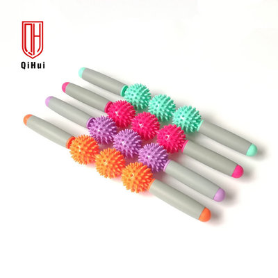 Spiky Body Back Massage Roller Stick , Sports Roller Stick 200g / 280g Weight