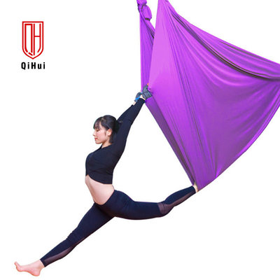 Lightweight Aerial Yoga Home Kit , Silk Fabric Over The Door Yoga Swing