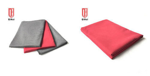 Washable Soft Hot Yoga Mat Towel , Slip Proof gray Smooth Fleece Blanket