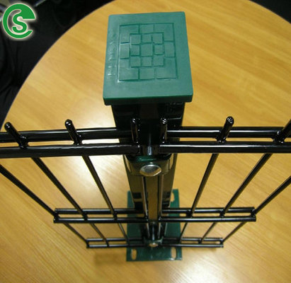 8ft decorative green vinyl coated double wire mesh fence for bouday wall