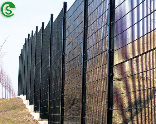 Security border fencing panels ornamental double horizontal wire fence