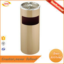 25L round shape stainless steel dustbin with coating plated GPX-028