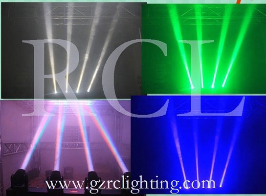 DMX512 10W LED 4Heads Moving Head Beam Light For Nightclubs Using