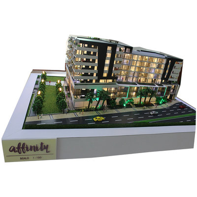 3d architectural scale building house models with led lighting