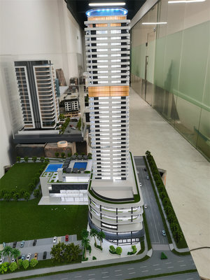 High rise building scale model for real estate marketing sales