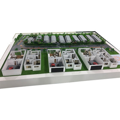 3d physical property architectural scale building models with led light