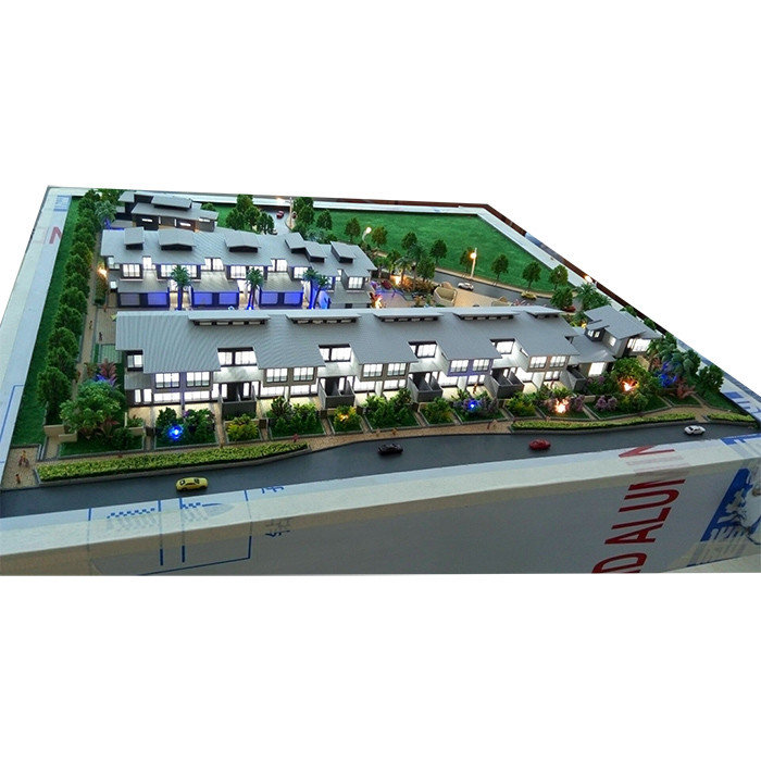 3d Building house scale models for property marketing with led light