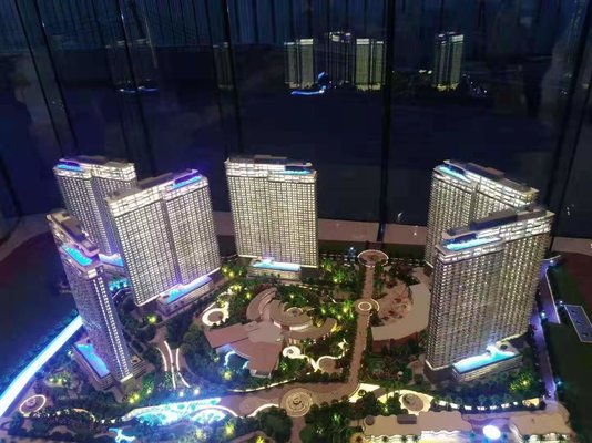 1/75 led lighting acrylic architect model from model maker building