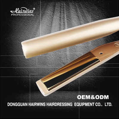 new 2 in 1 hair straightener Gold-plated titanium custom flat irons with private label