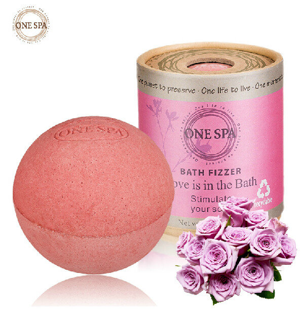 Skin Moisturized bath fizz bombs Rose Essential Natural Formula , herbal sea salt