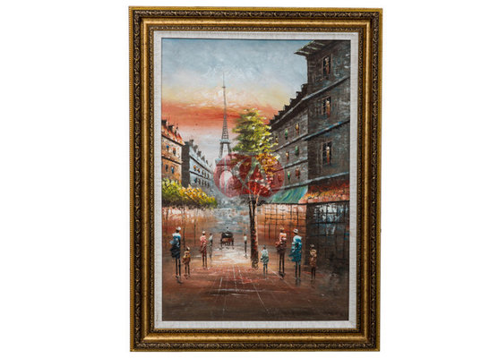 Decoration modern architecture oil painting European Street  60x80cm