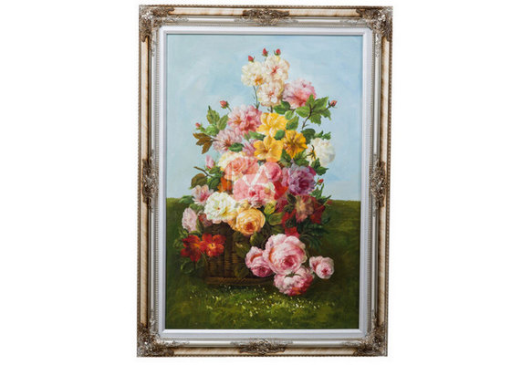 Apartment / Hotel Decorative Stretched Modern oil painting pictures of flowers