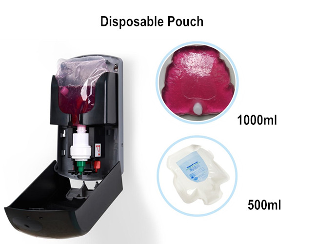1L Refillable commercial grade soap dispenser , Wall Mounted Liquid Soap Dispenser