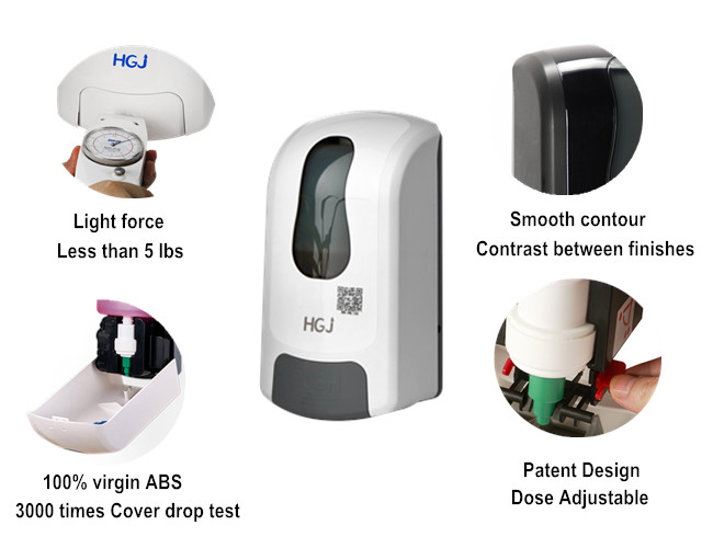Plastic Lock Hand Press Hand Soap Dispenser Wall Mounted WITH Versions Pump